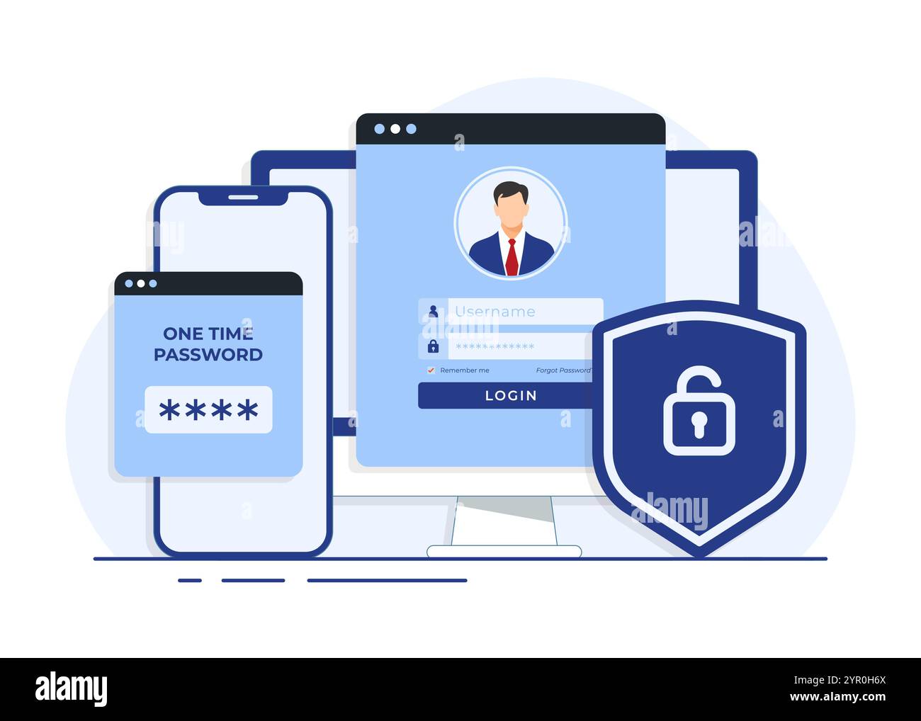 Concept authorization log in Stock Vector Images - Alamy