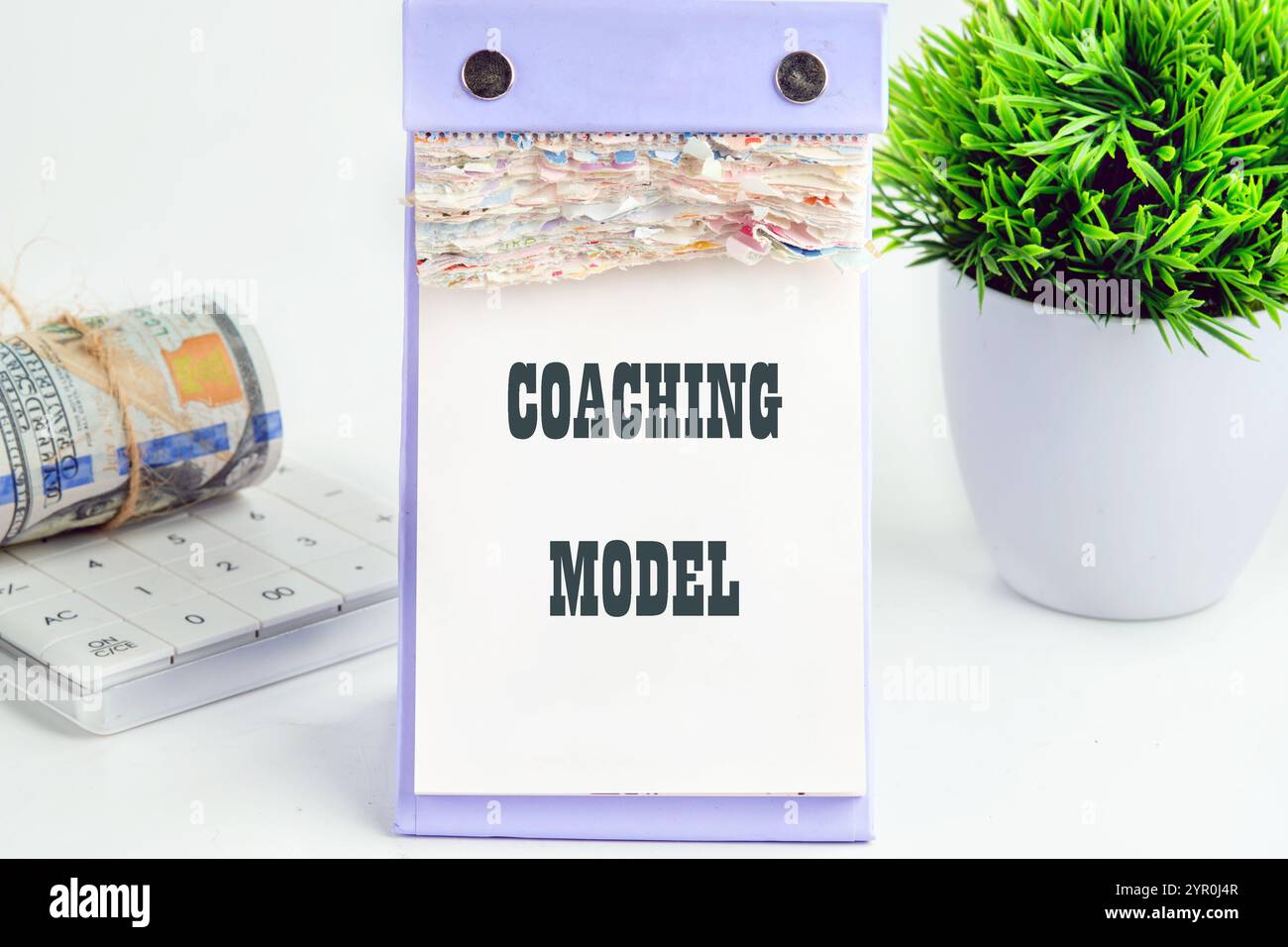 Business concept. The phrase, text,and words of the COACHING MODEL is ...
