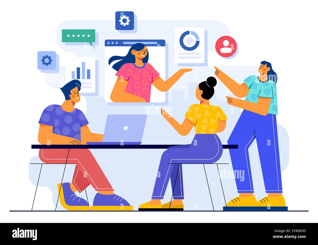 Casual meeting Stock Vector Images - Alamy