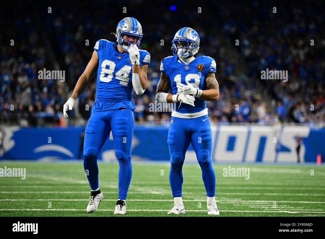 Detroit Lions safety Loren Strickland (24) and running back Craig ...