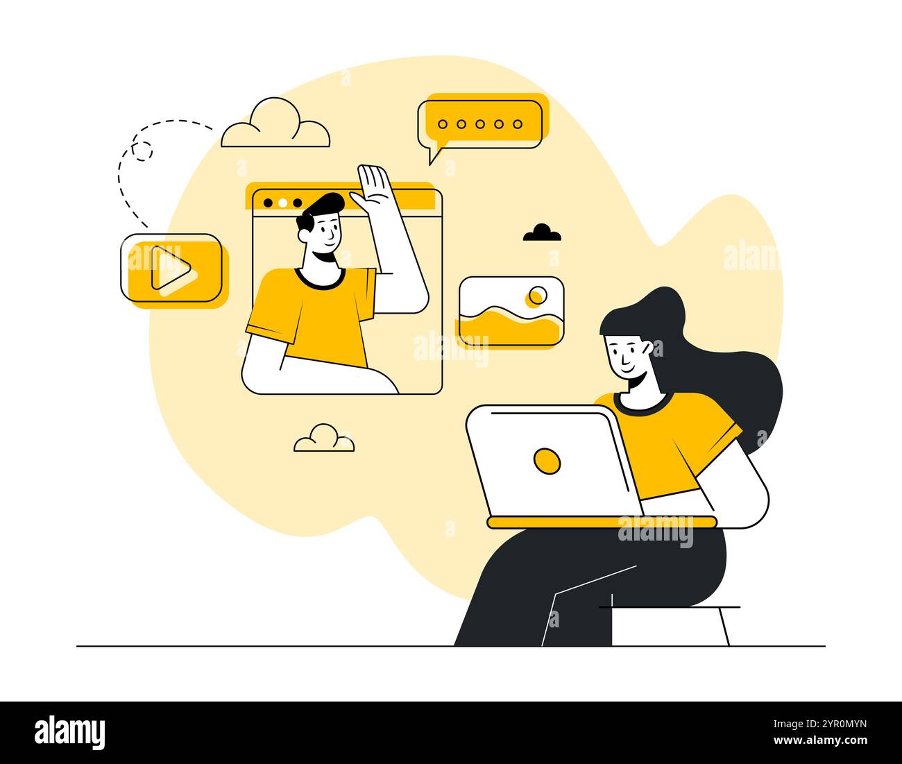 Remote communication Stock Vector Images - Alamy