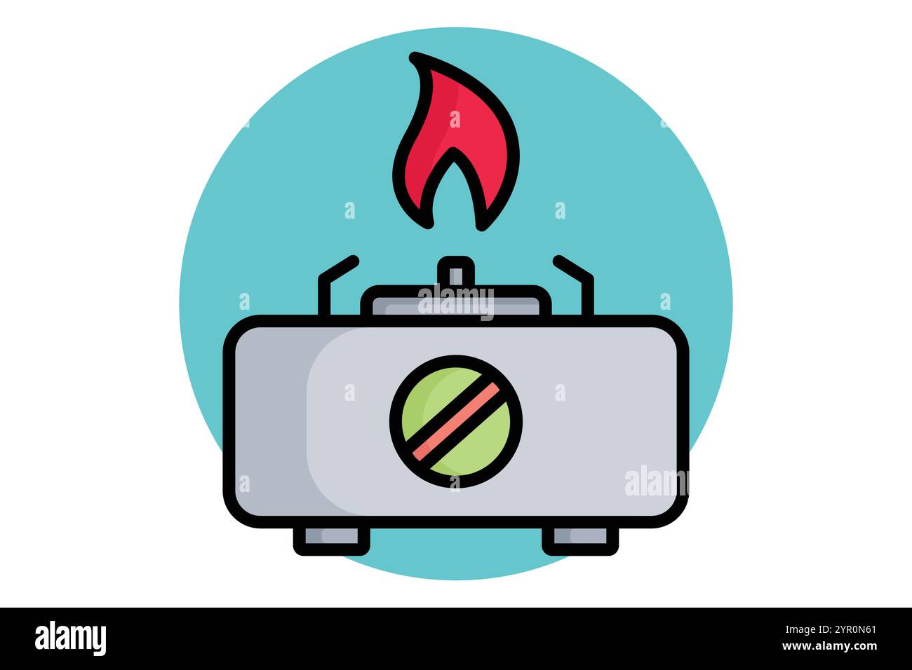 Stove icon. colored outline icon style. icon related to kitchen. meal ...