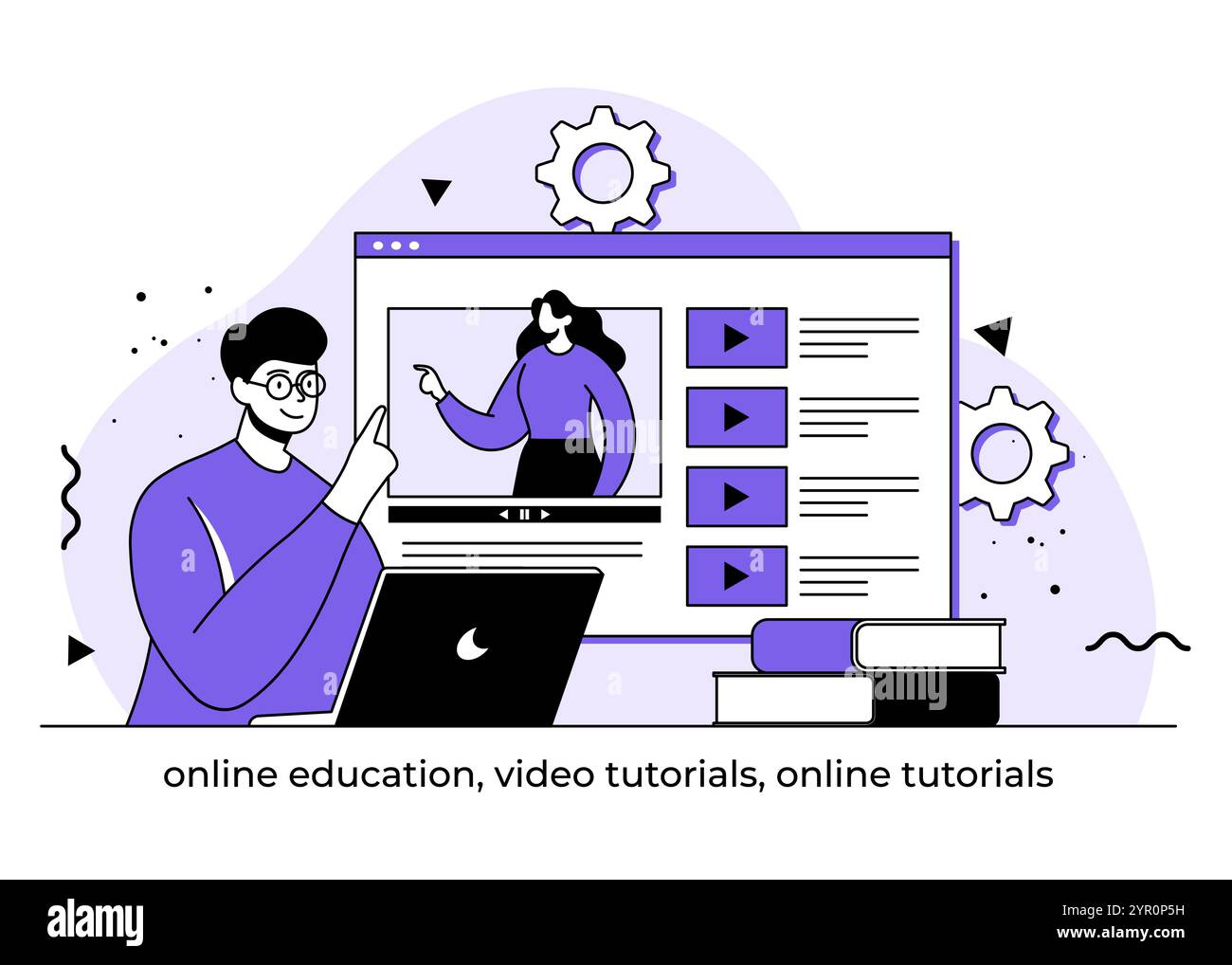 University video lecturer Stock Vector Images - Alamy