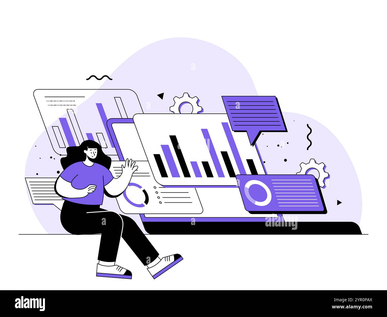 Displaying chart on financial Stock Vector Images - Alamy