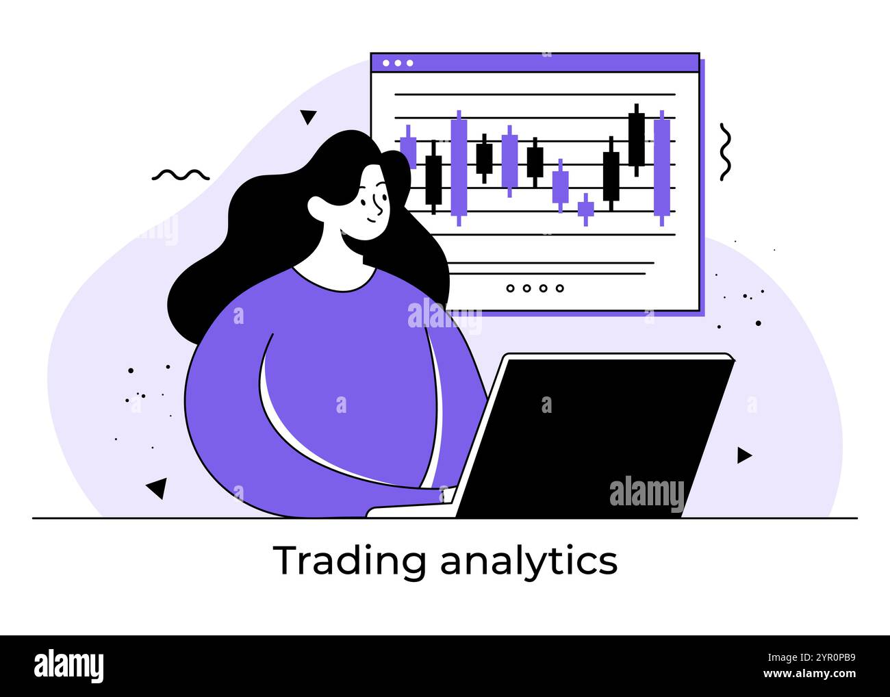 Female Trader Analyzing Economic Data Of Stock Market Technical