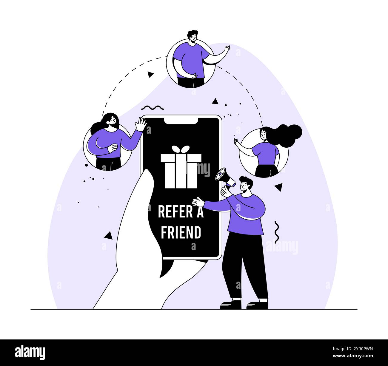 Referral loyalty program partnership Stock Vector Images - Alamy