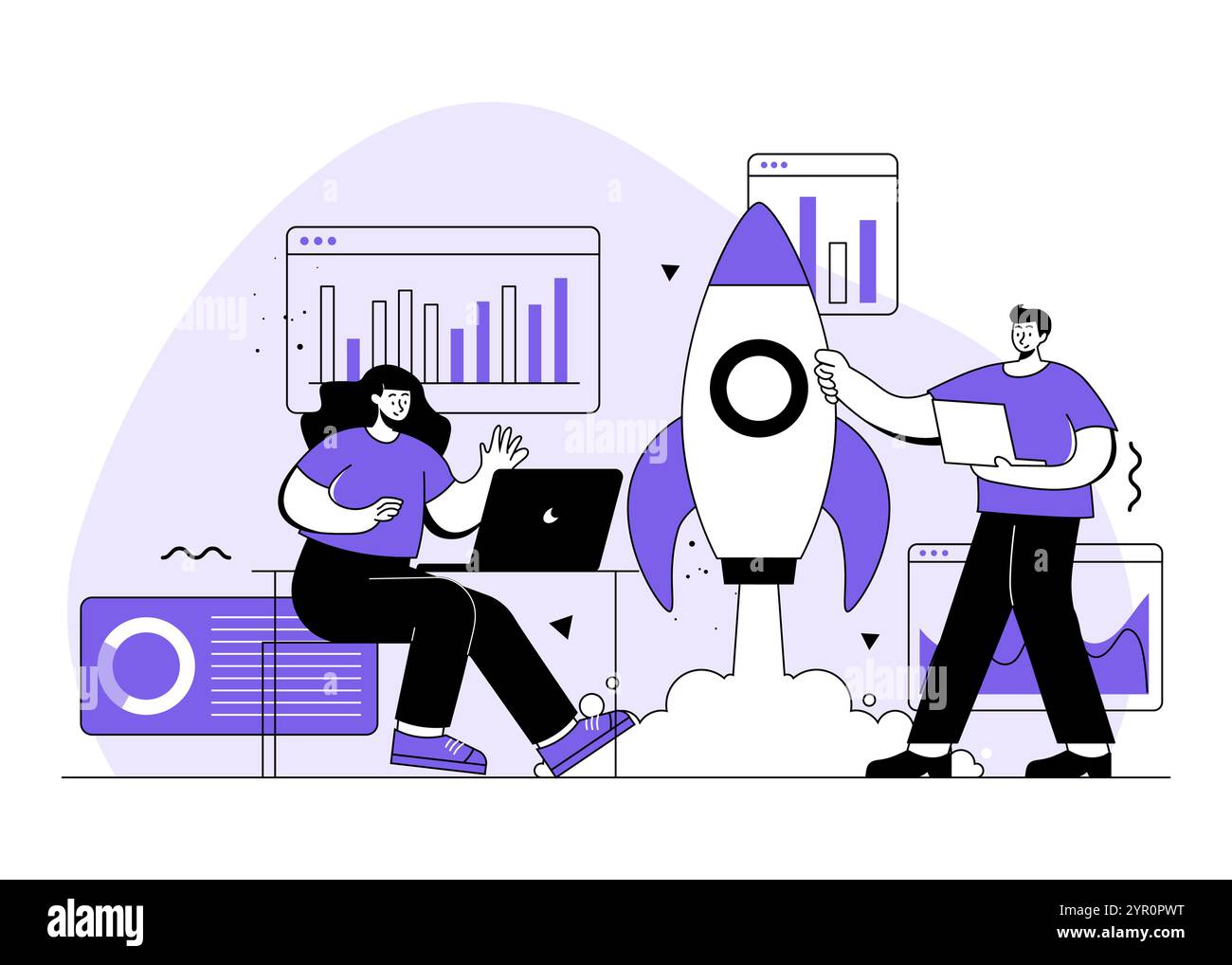 Launch new bus Stock Vector Images - Alamy