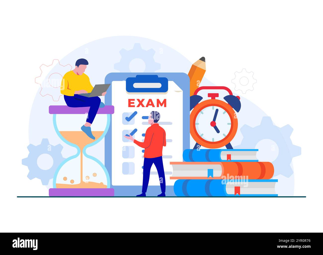 examination concept, online test, Education concept flat illustration ...