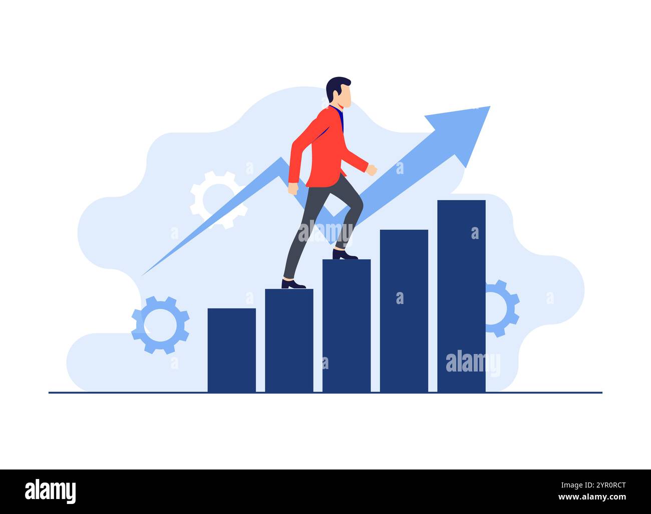 Personal growth and financial success flat illustration template, Self-improvement, Self ...