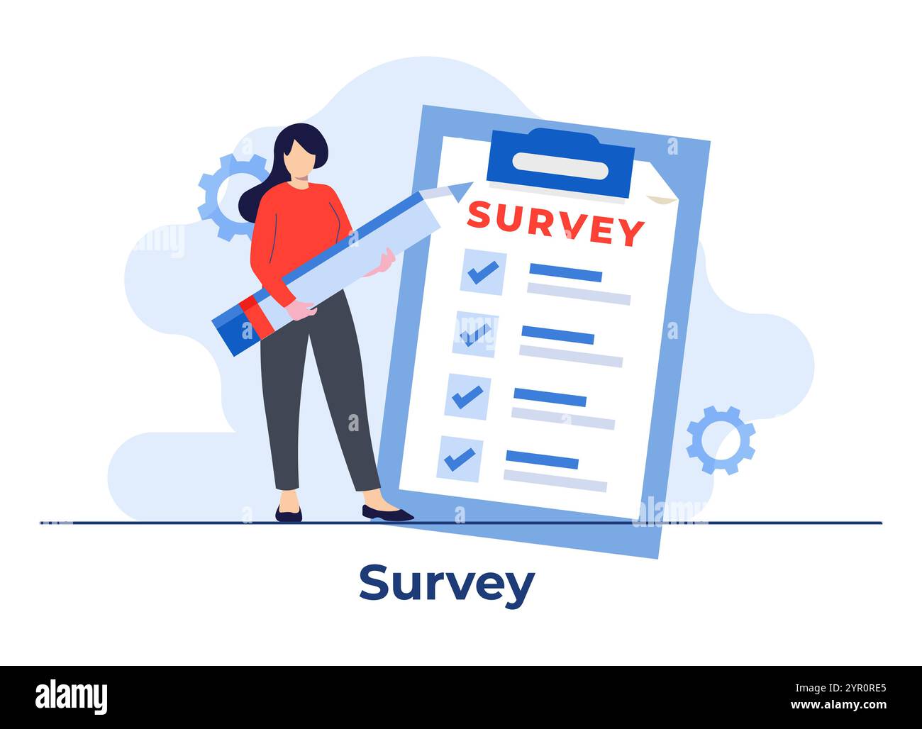Clipboard with checkboxes, Checklist, Complete tasks, To-do list, Survey concept flat vector ...