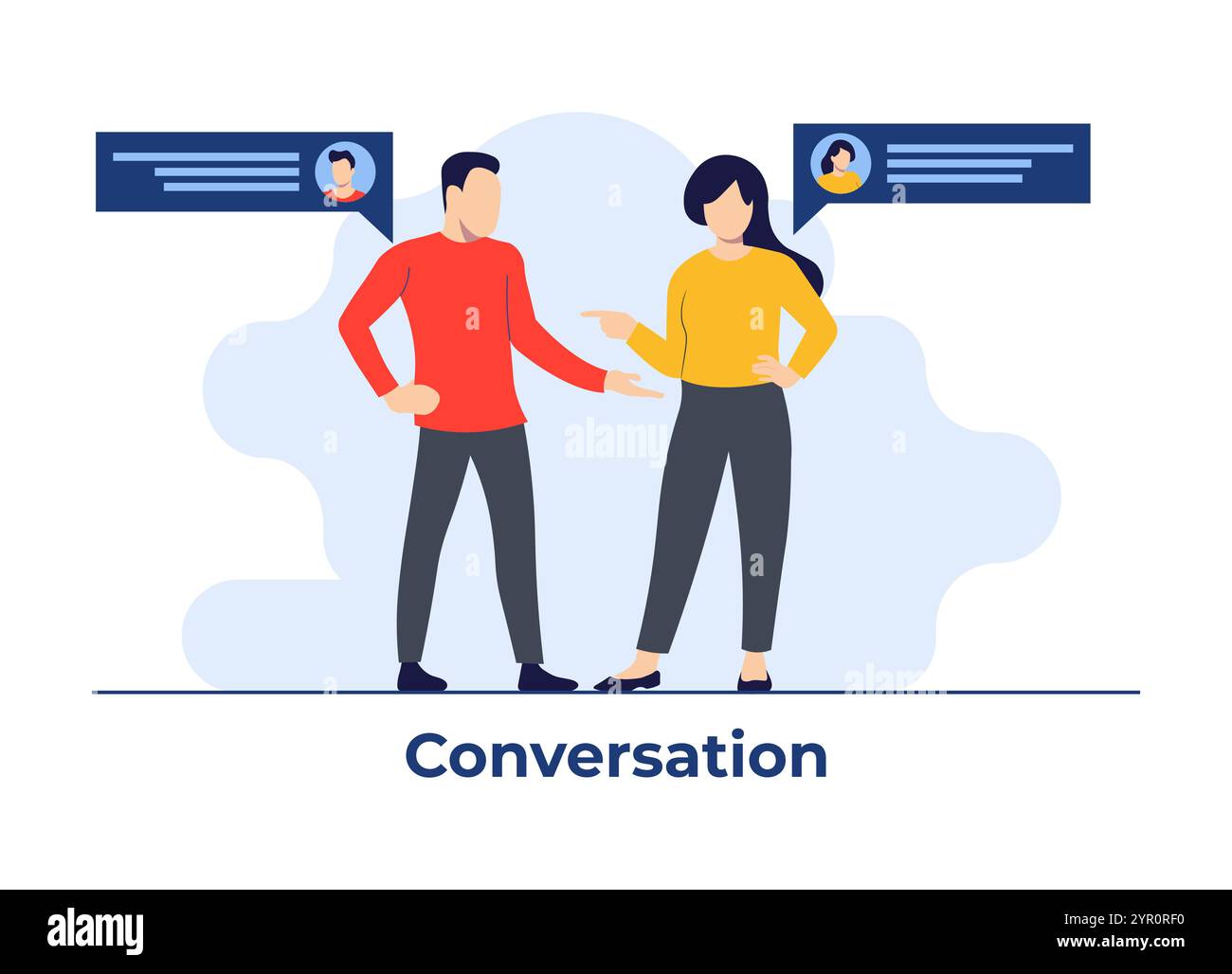 The conversation couple Stock Vector Images - Alamy