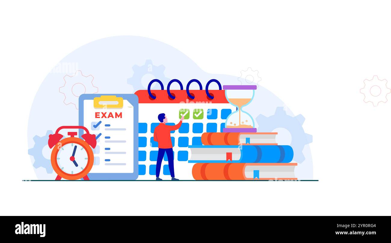 Examination concept, Online test, Education concept flat illustration ...