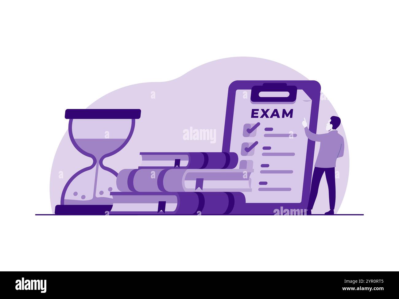 Exam study vector vectors Cut Out Stock Images & Pictures - Alamy