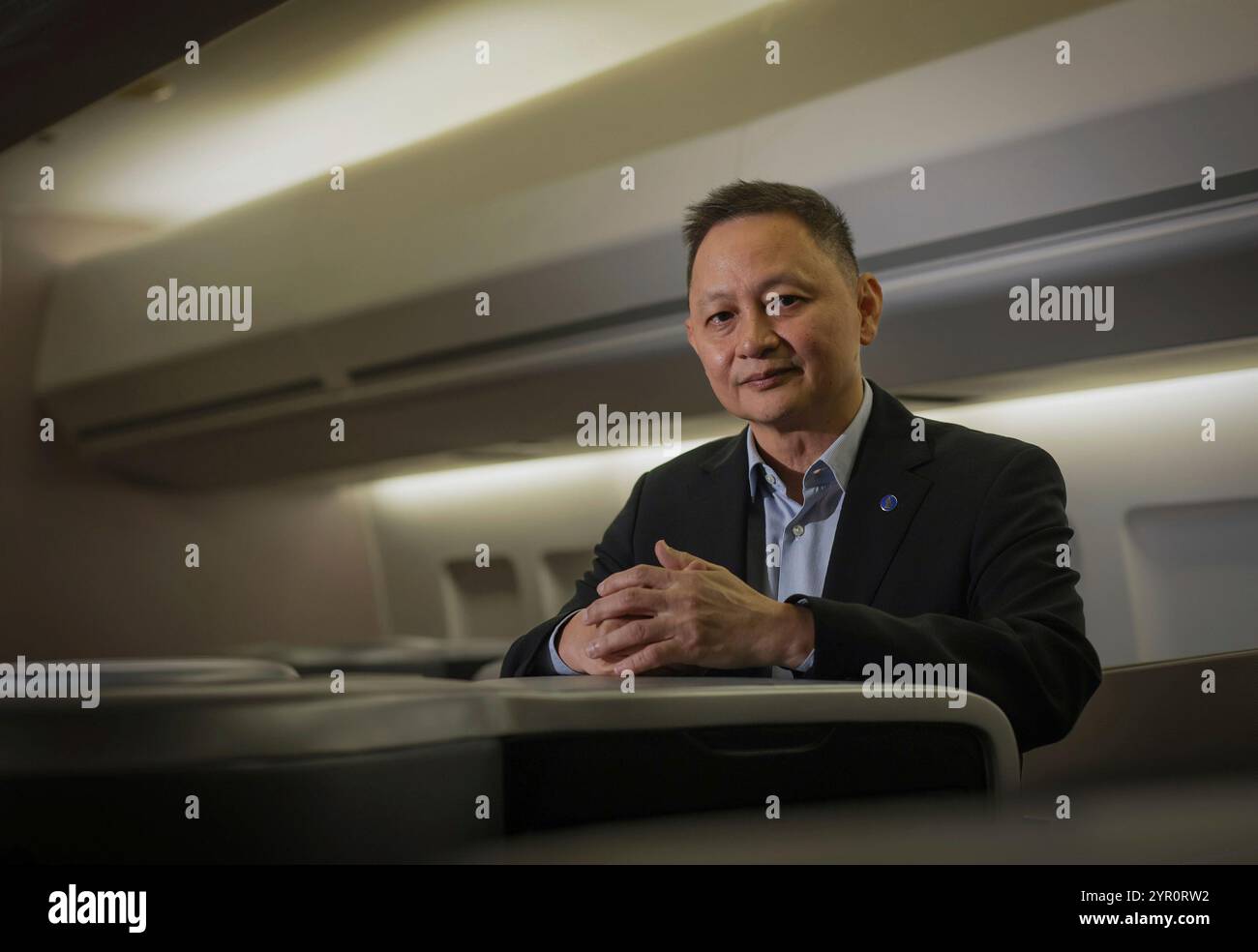 Goh Choon Phong, CEO of Singapore Airlines, photographed on 22 May 2024. (Singapore Press via AP ...
