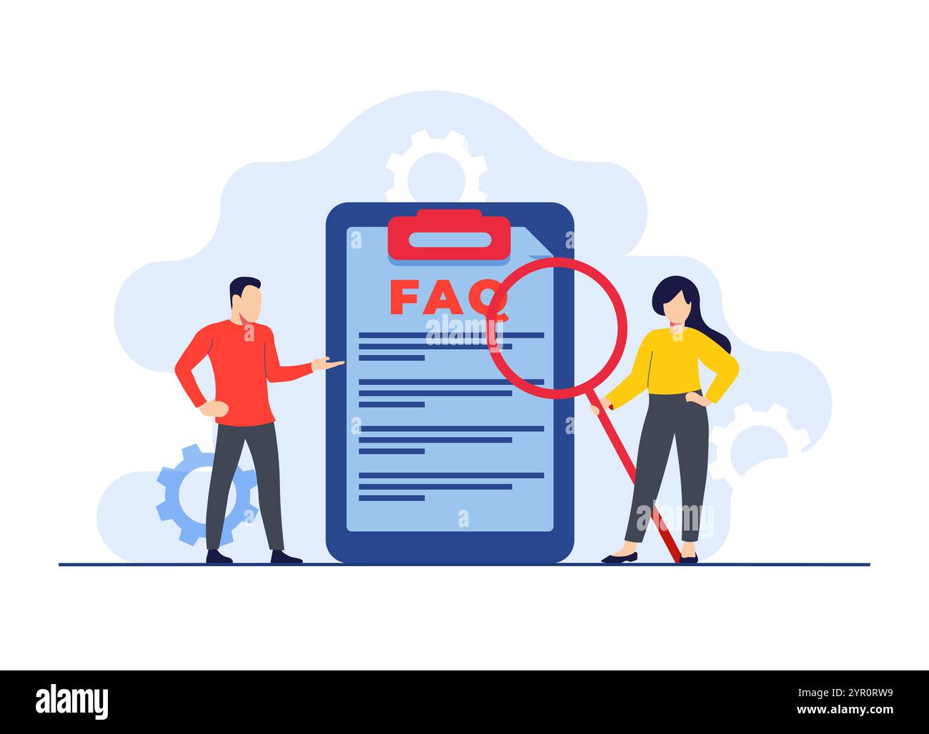 Frequently asked questions concept flat illustration vector template ... Frequently asked questions concept flat illustration vector template ...