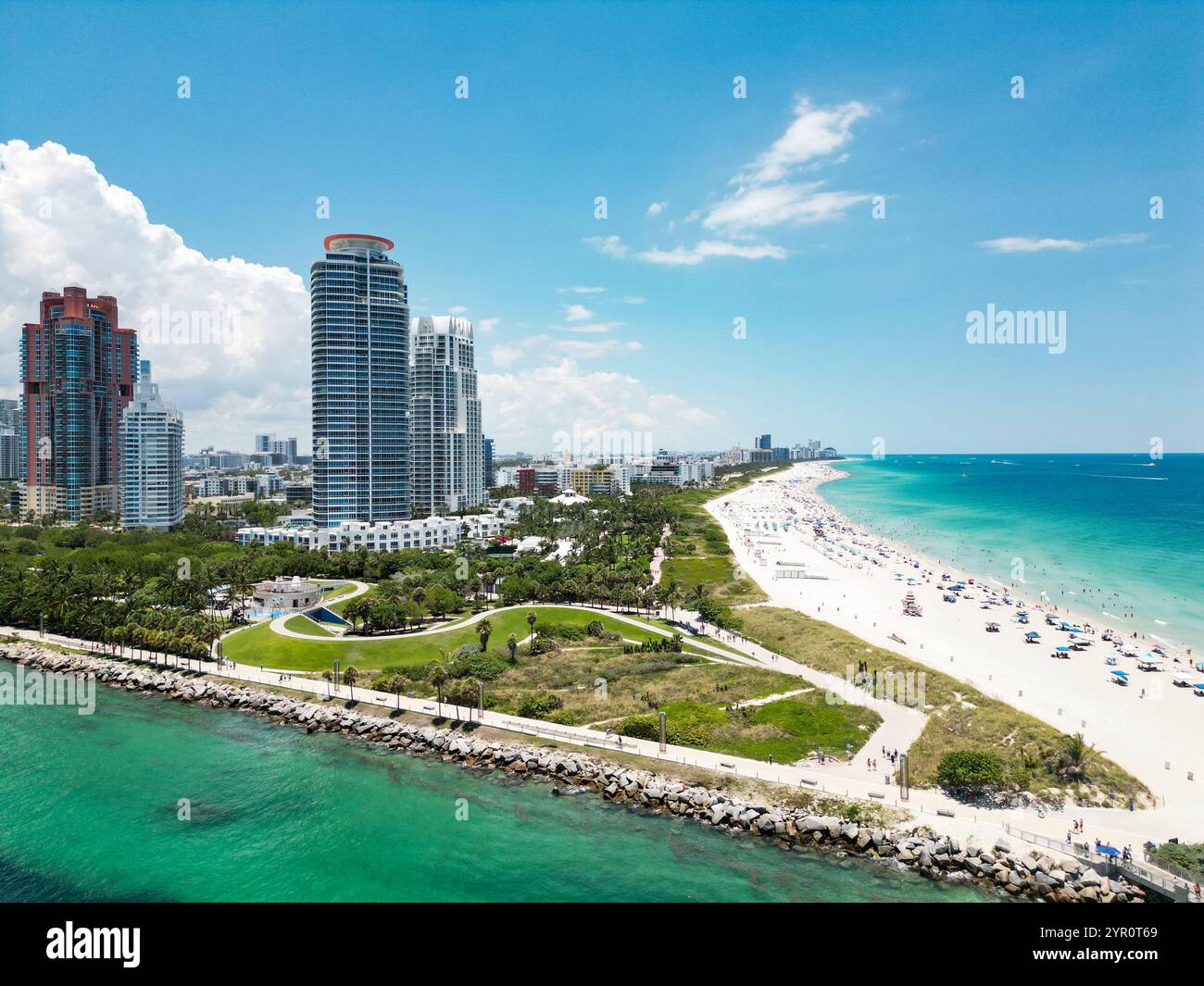 Aerial shot tourists beach buildings hi-res stock photography and ...