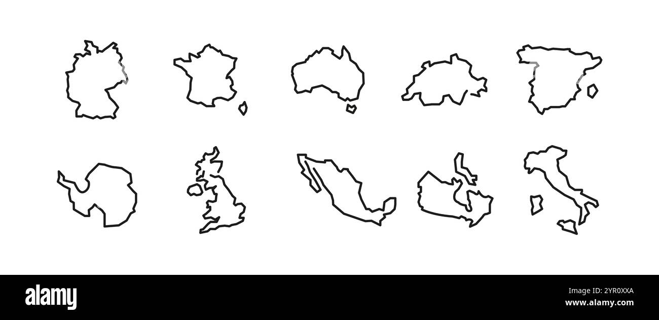 Maps Icon Set Stock Vector Image & Art - Alamy