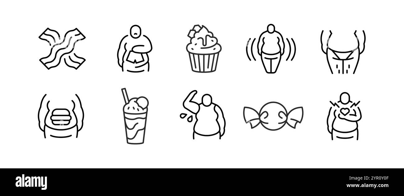 Fast Food Icon Set Stock Vector Image & Art - Alamy