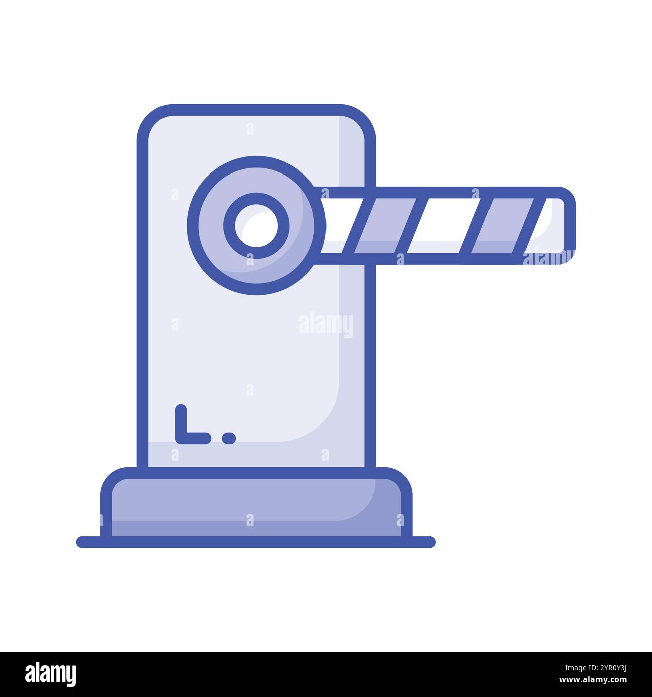 A handcrafted icon of traffic barrier, stop barrier, stop check post ...