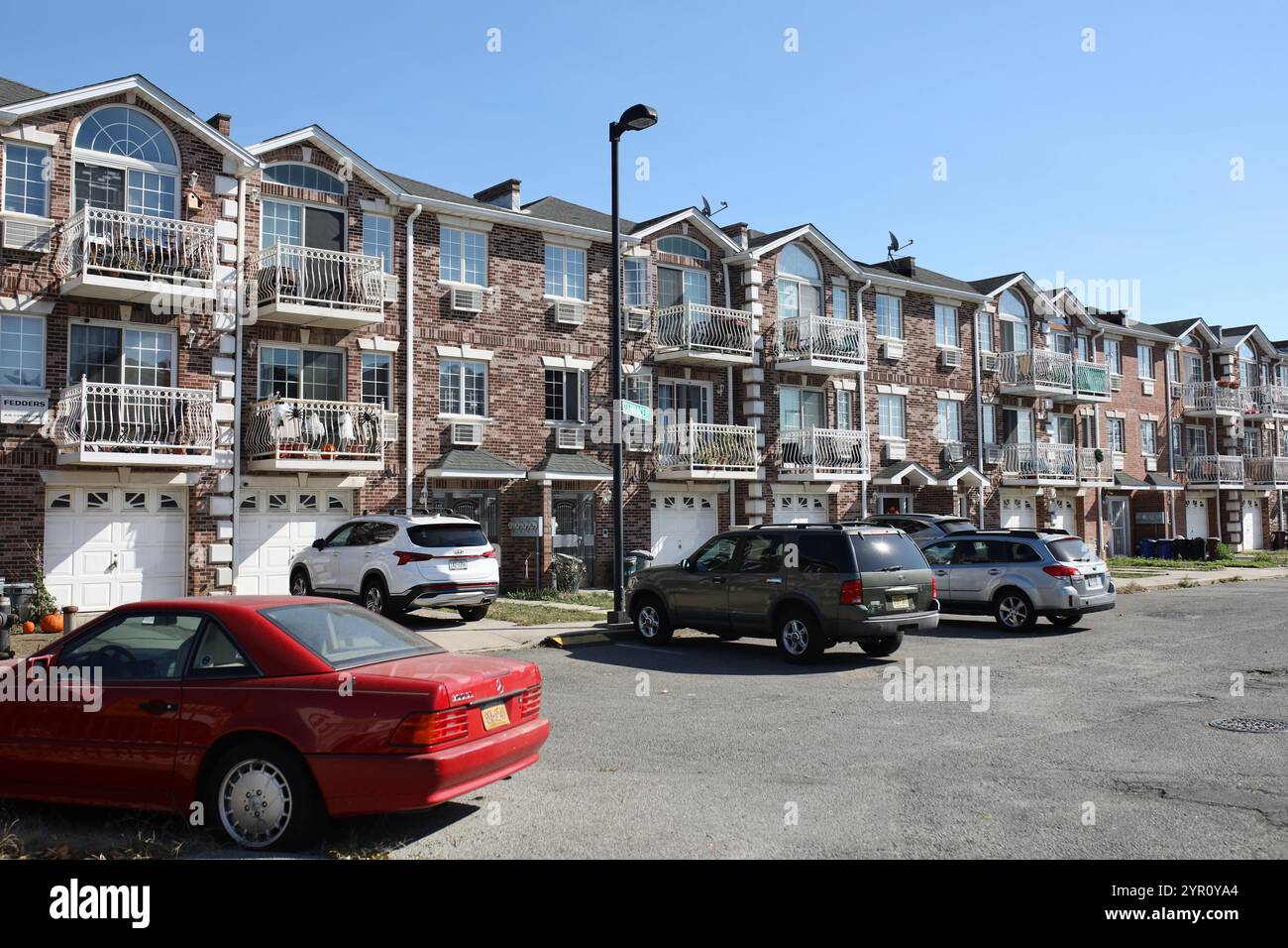 The residential neighborhood of Ridgewood, in Queens, New York City ...