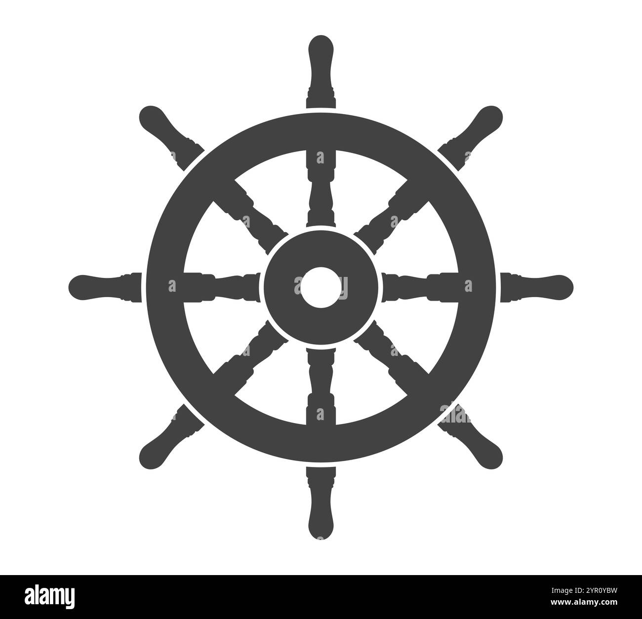 Ship rudder icon symbol shape. Ship helm logo sign. vessel Steering ...