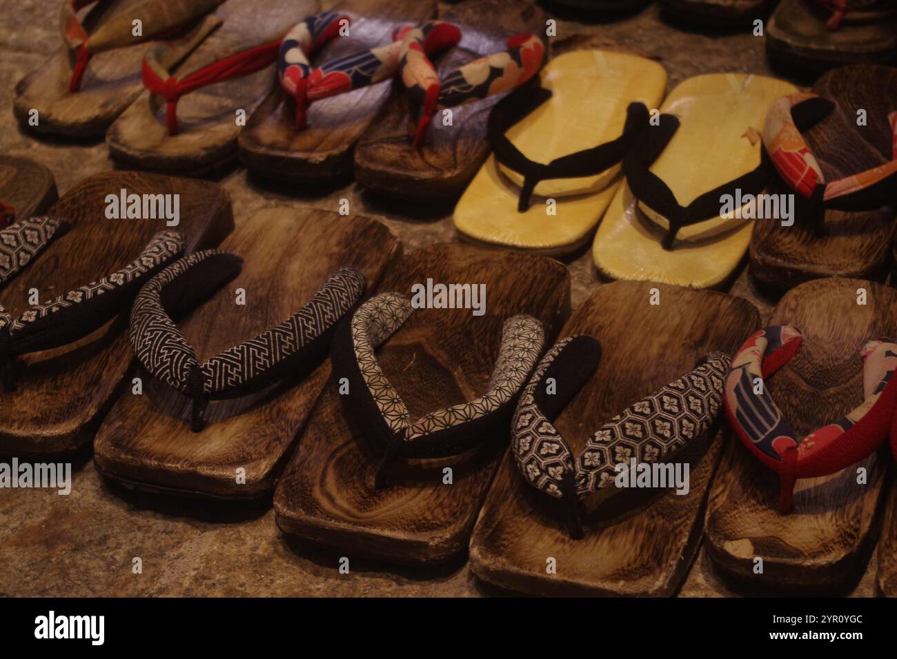 Traditional Wooden Geta Footwear in Japan Stock Photo - Alamy