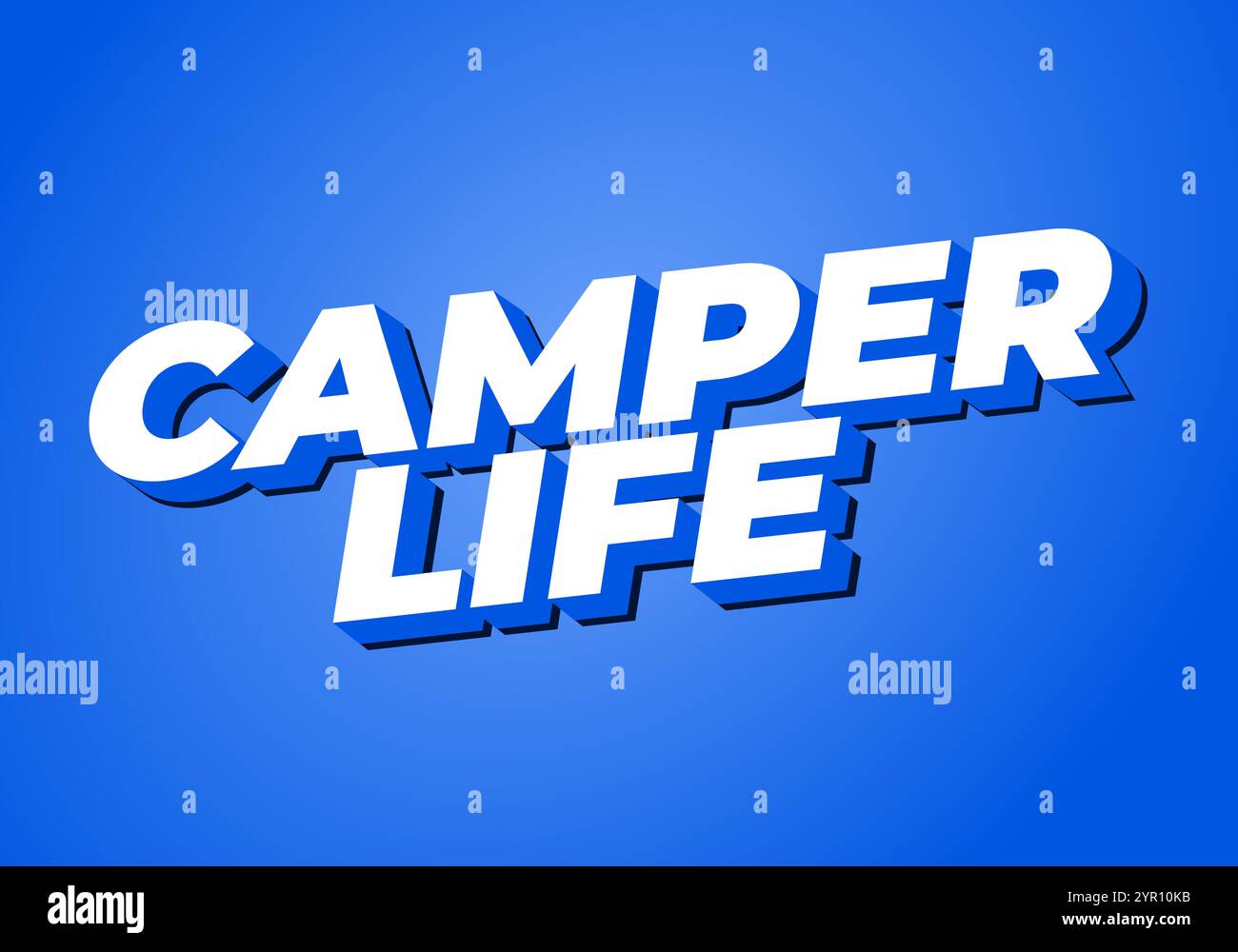 Camper life. Text effect design for social media or digital ads in bold ...