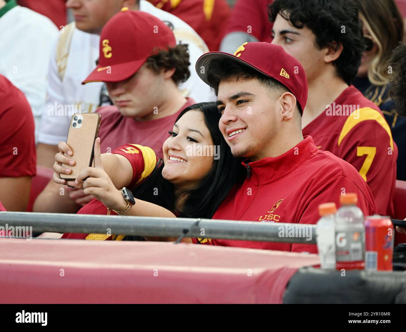 LOS ANGELES, CA - NOVEMBER 30: USC Trojans football fans with their ...