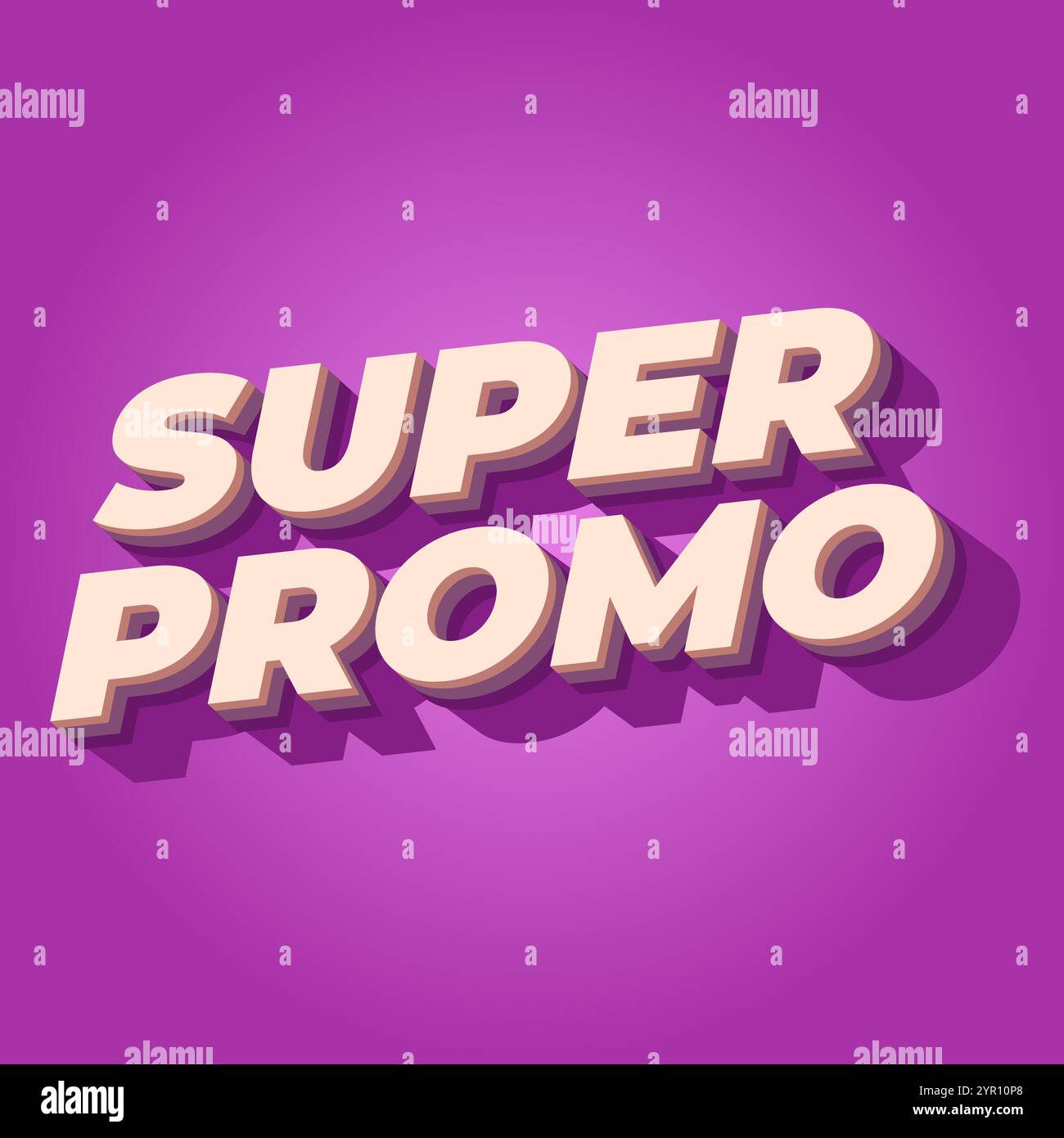 Super promo. Text effect design in square size with bold font and 3D ...