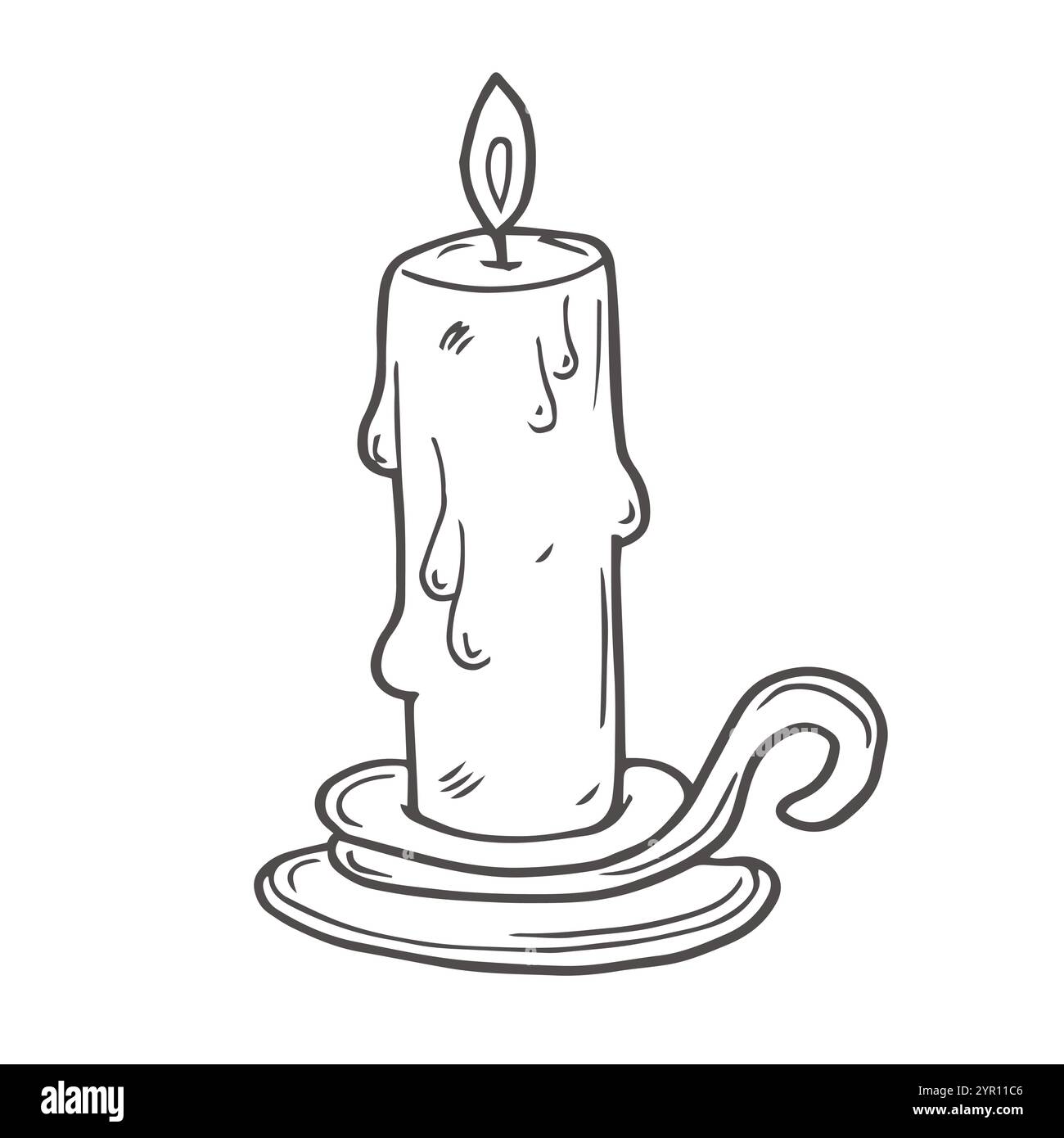 Vintage etching of flame Cut Out Stock Images & Pictures - Alamy