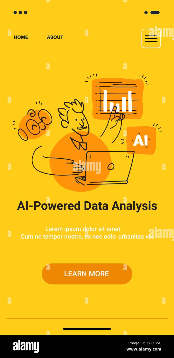 AI-Powered Data Analysis concept with person using laptop analyzing ...