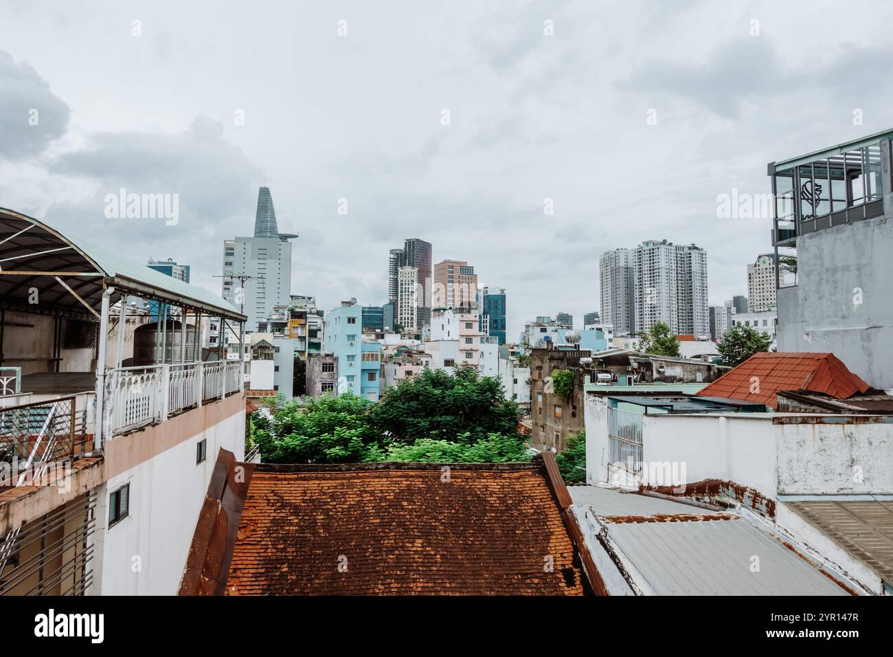 Ho Chi Minh City, Vietnam - October 3, 2024 - panoramic aerial view of ...