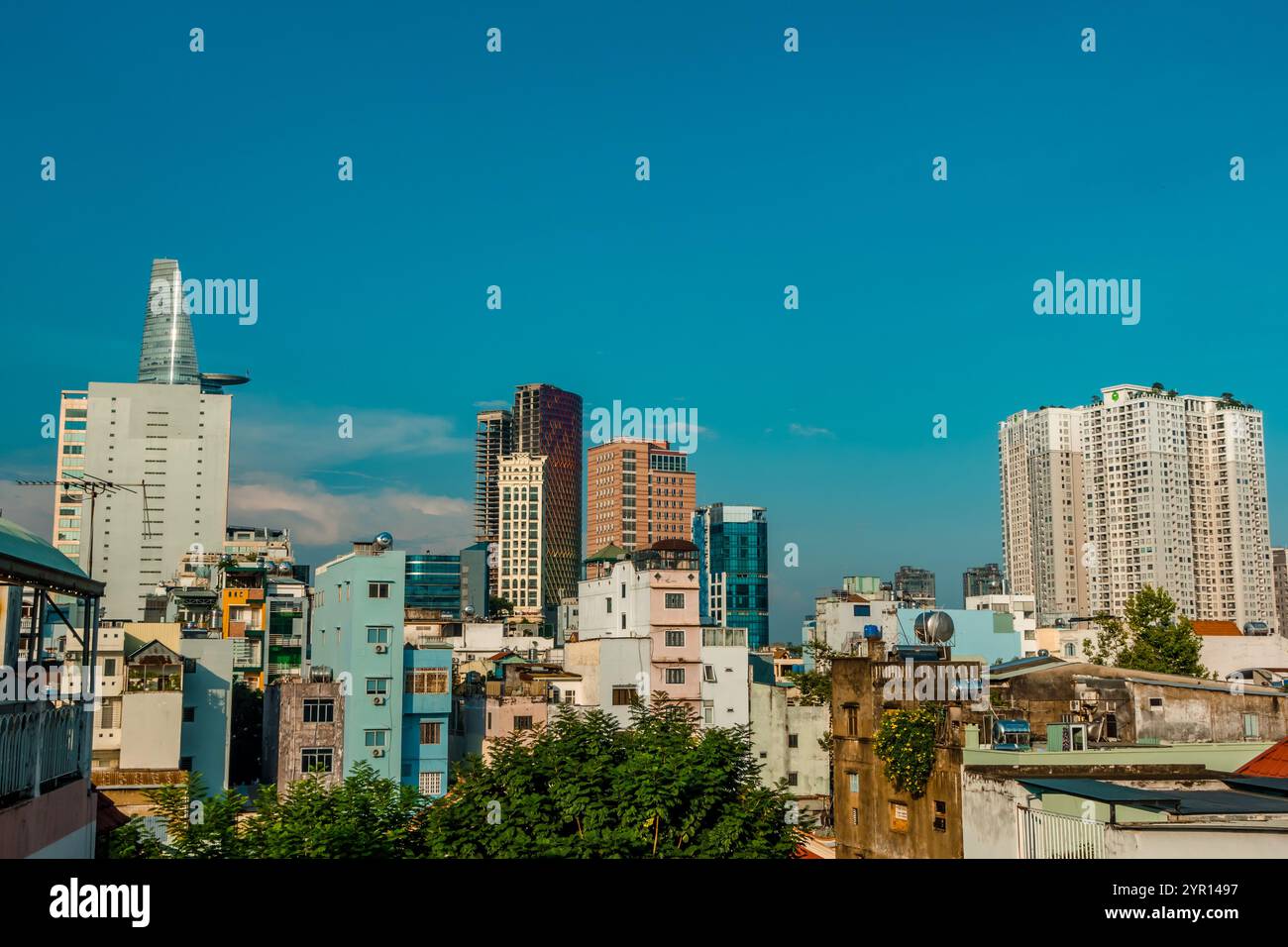 Ho Chi Minh City, Vietnam - October 3, 2024 - panoramic aerial view of ...