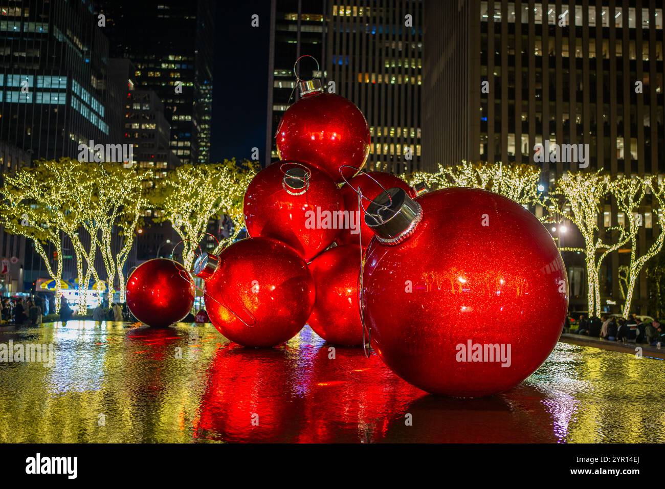 New York in winter. NYC, Year. NY celebrate Christmas. Manhattan in ...