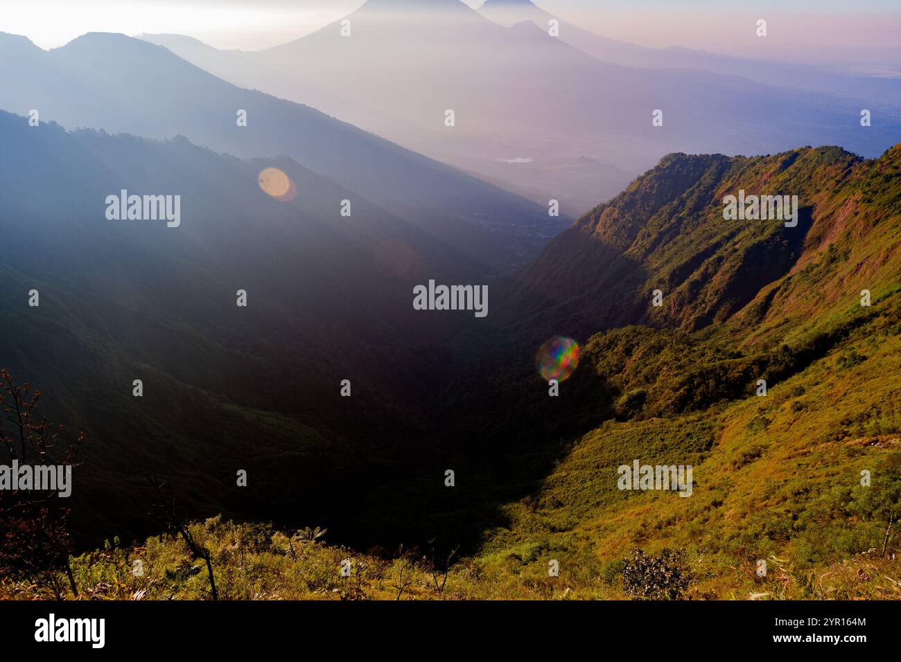 Beautiful Landscape from Top of Mount Bismo, Wonosobo, Indonesia Stock ...