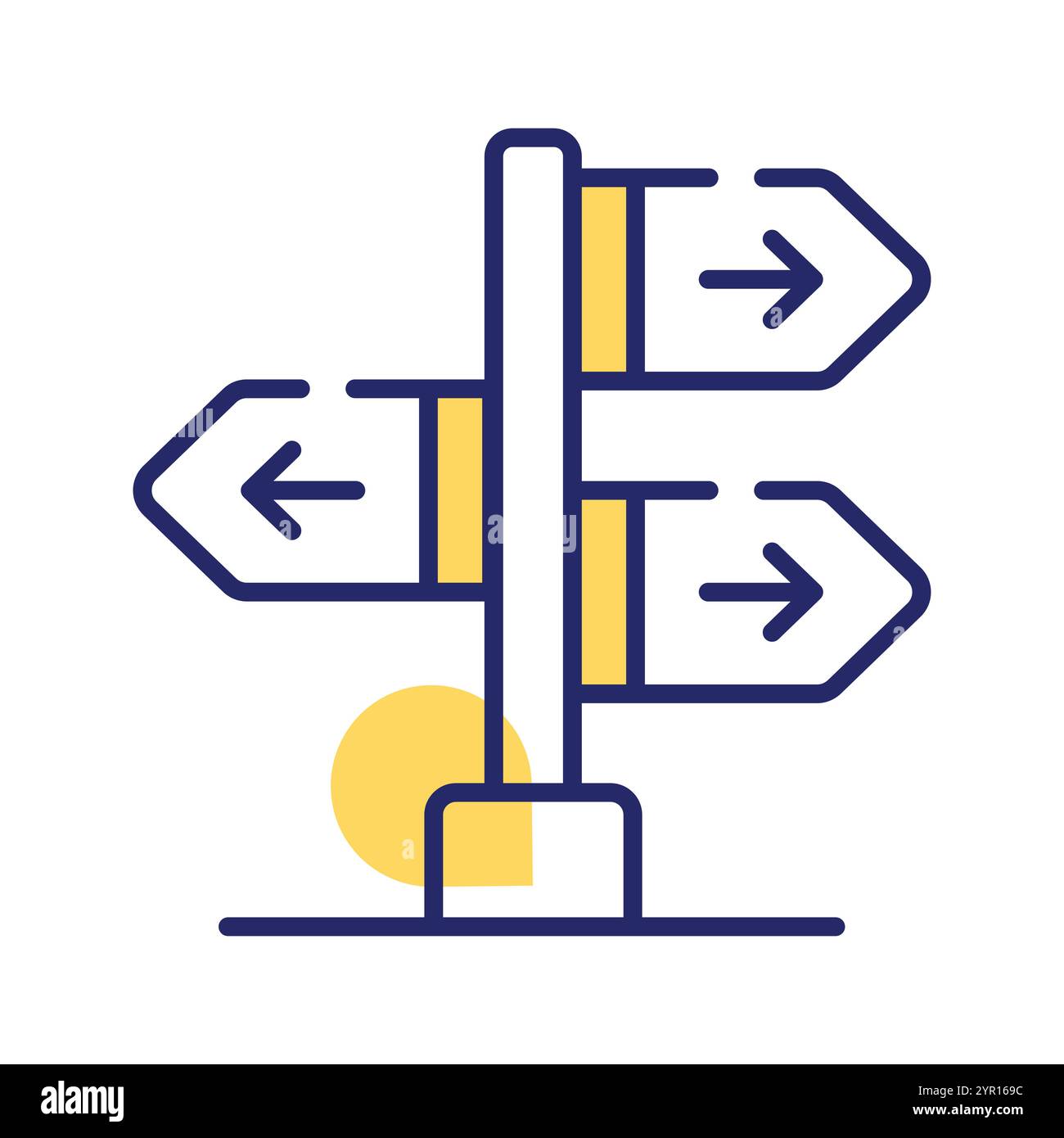 Grab this amazing vector of signpost in modern style, direction board ...