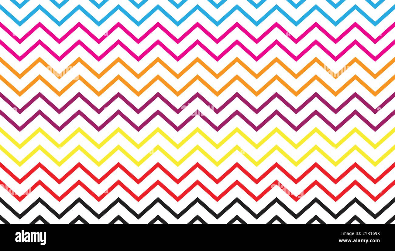 Zigzag pattern seamless vector illustration. Zigzag collection Stock ...