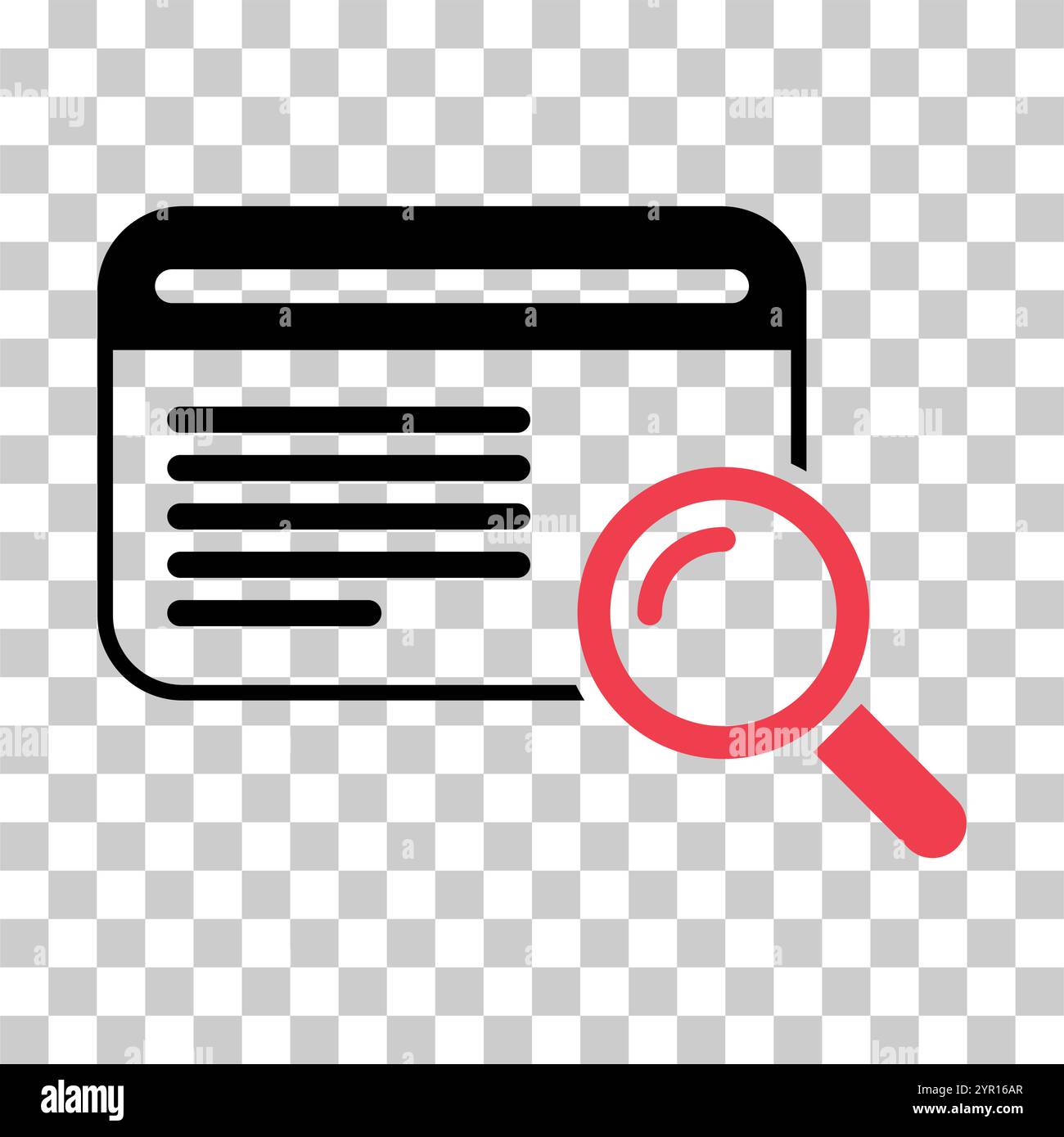 Search result icon, research data report sign, control analysis symbol ...