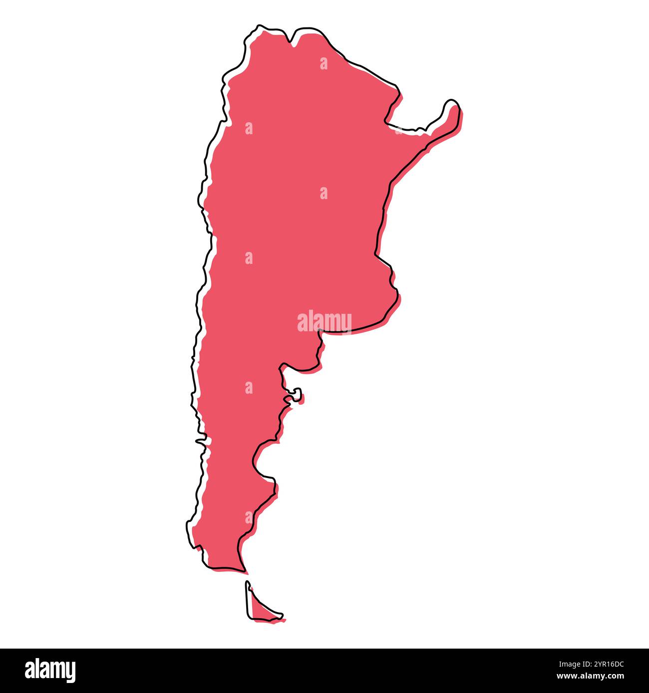 Argentina map symbol shape, travel web flat concept icon vector ...