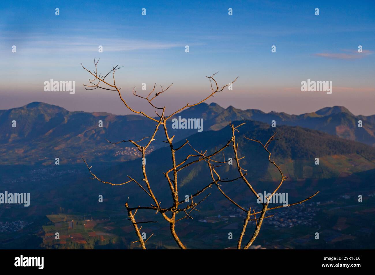 Beautiful Landscape from Top of Mount Bismo, Wonosobo, Indonesia Stock ...