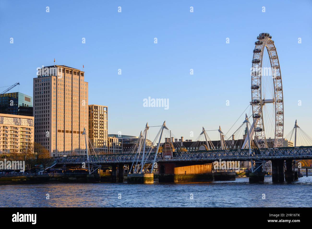 London, UK. Shell Centre, London Eye / Millennium Wheel and the ...