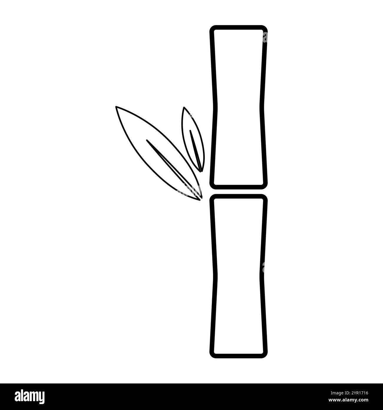 Bamboo leaf icon, nature tropical symbol design, web sign vector ...