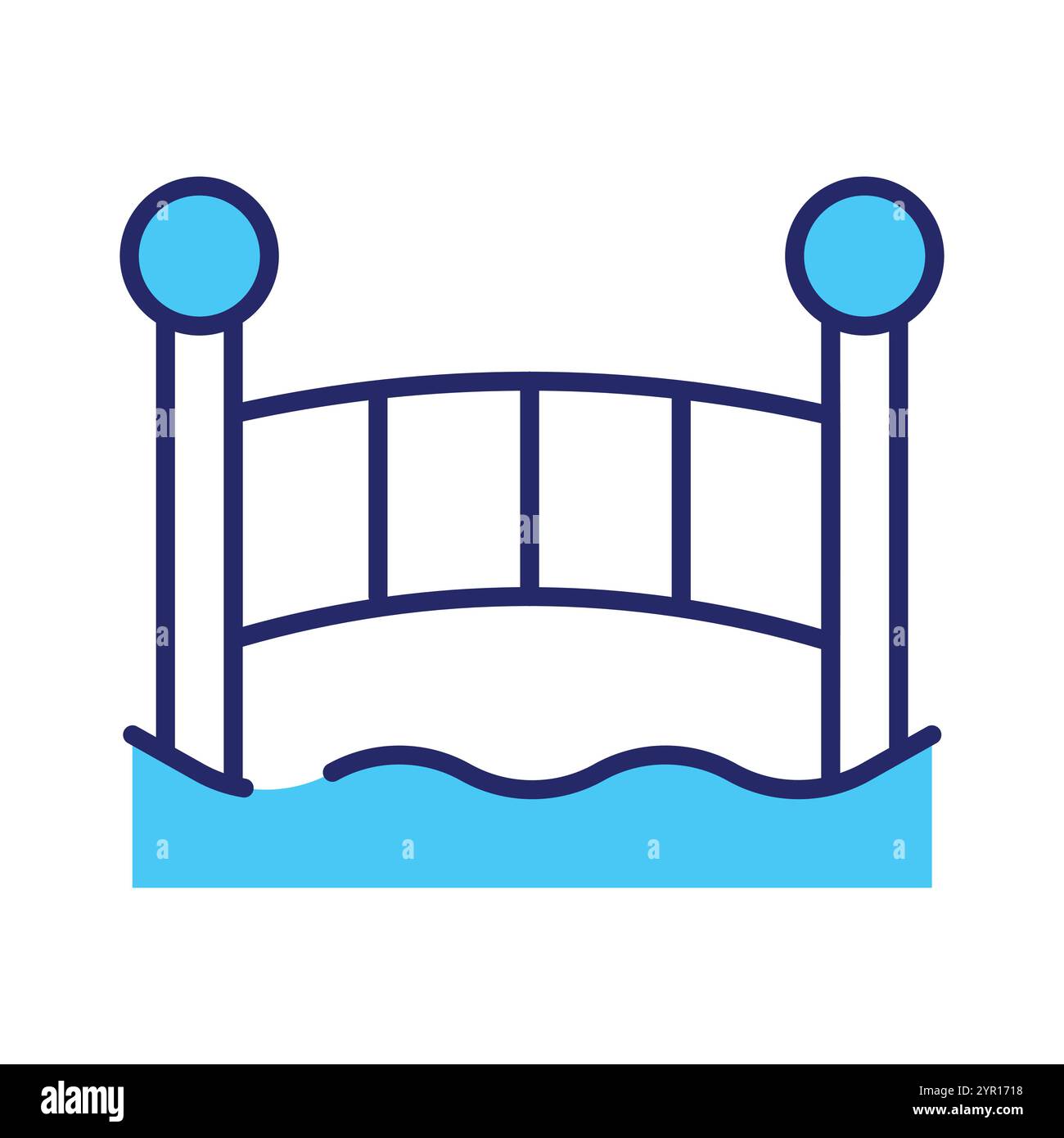 Footbridge vector vectors hi-res stock photography and images - Alamy