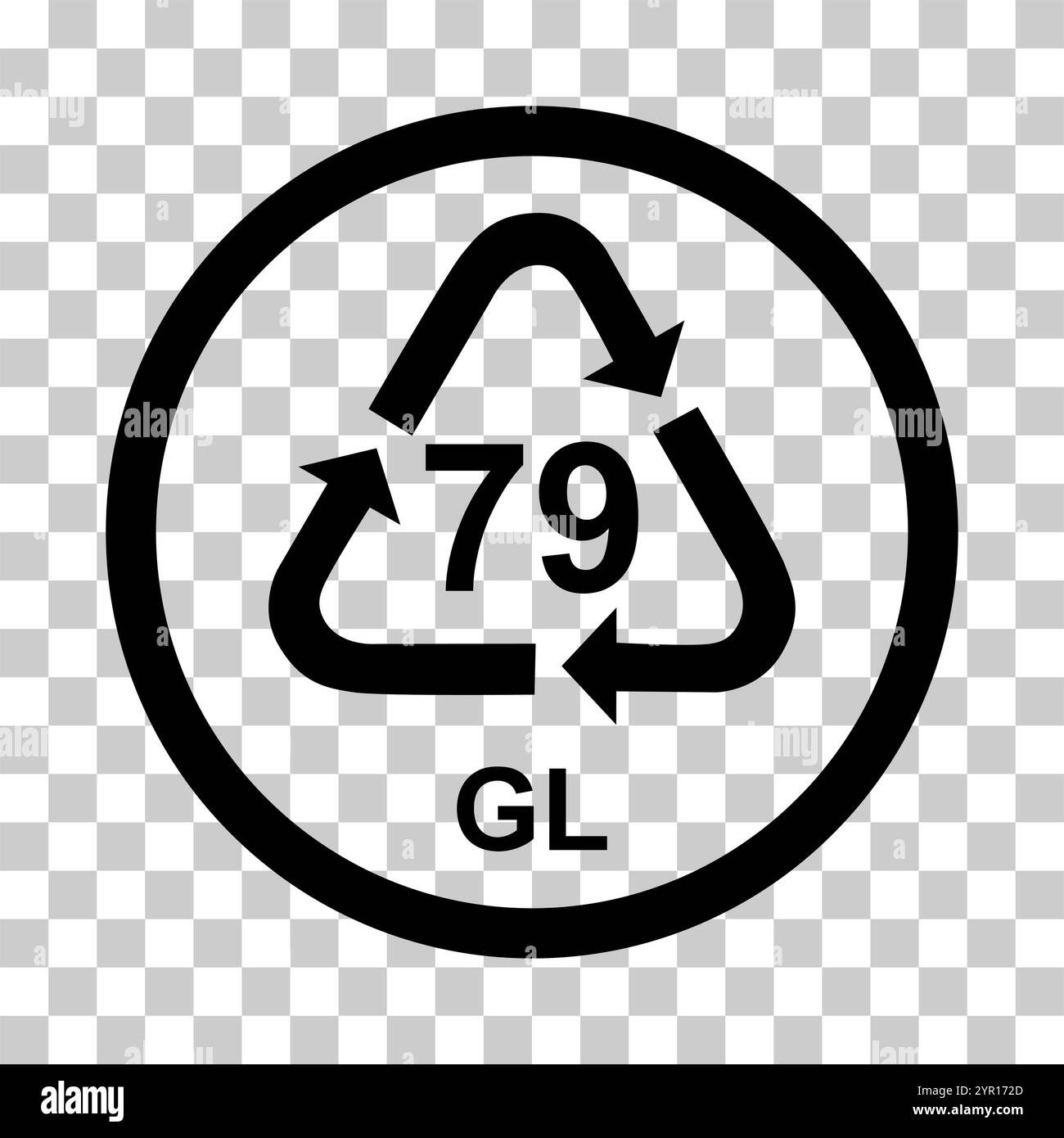 Glass symbol, ecology recycling sign isolated on white background ...