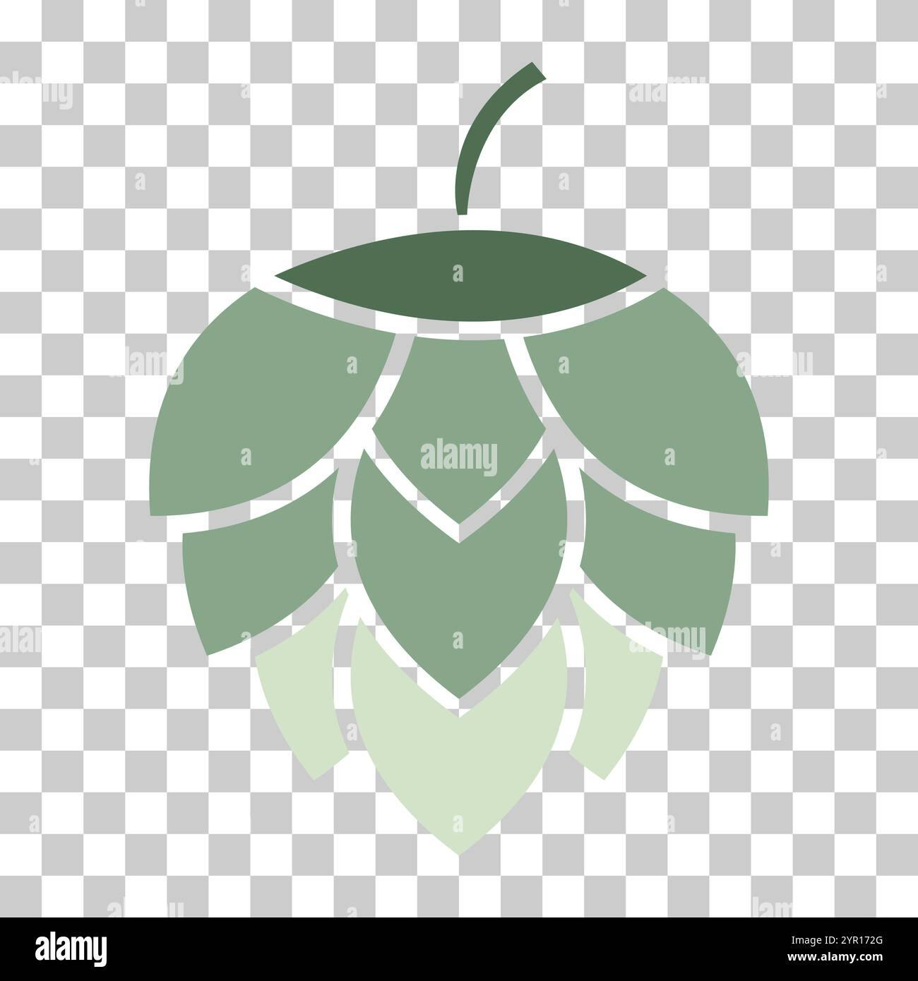 Hop icon beer cone leaf sign,pub herb design, nature seed vector ...