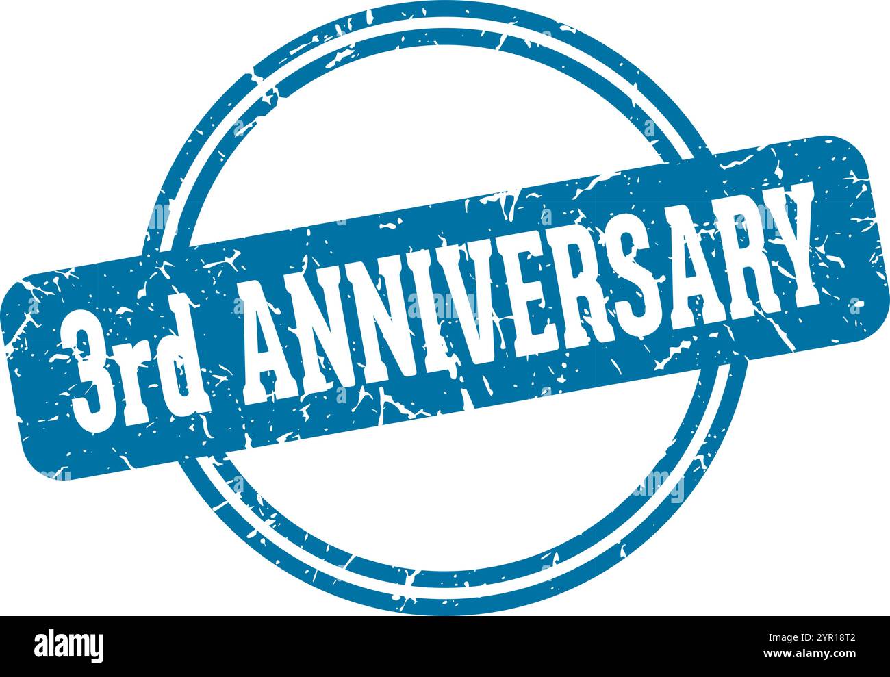 3rd anniversary round stamp isolated on transparent background. 3rd ...