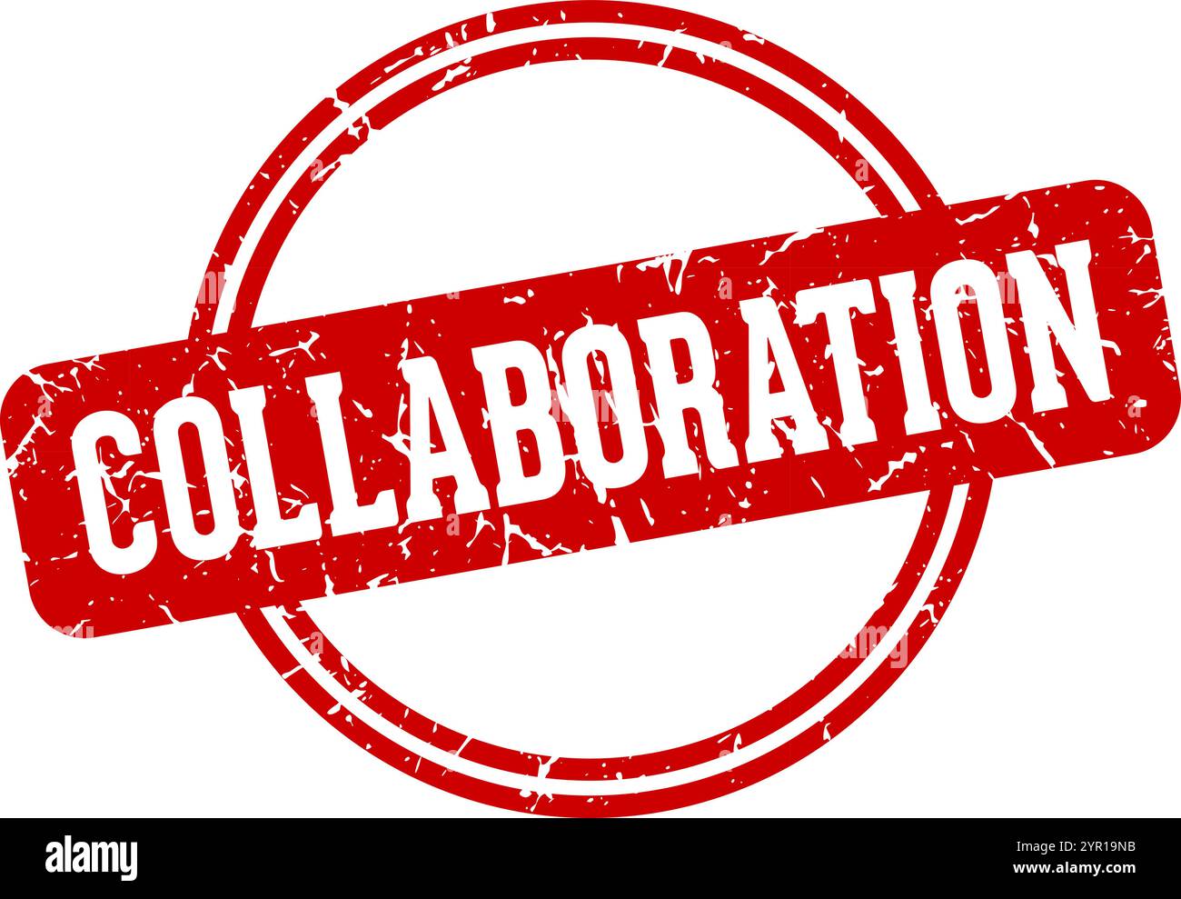 collaboration round stamp isolated on transparent background ...