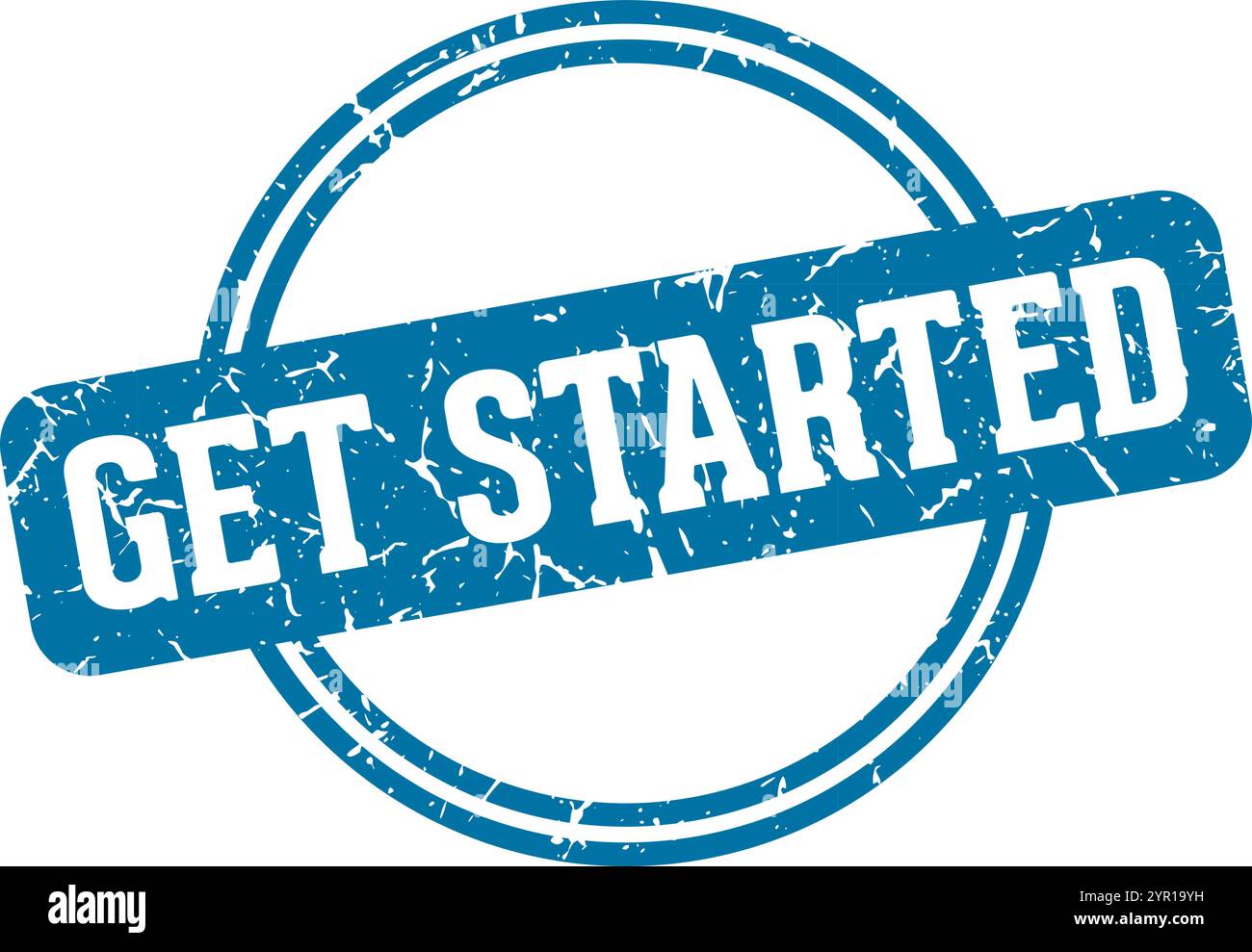 get started round stamp isolated on transparent background. get started ...