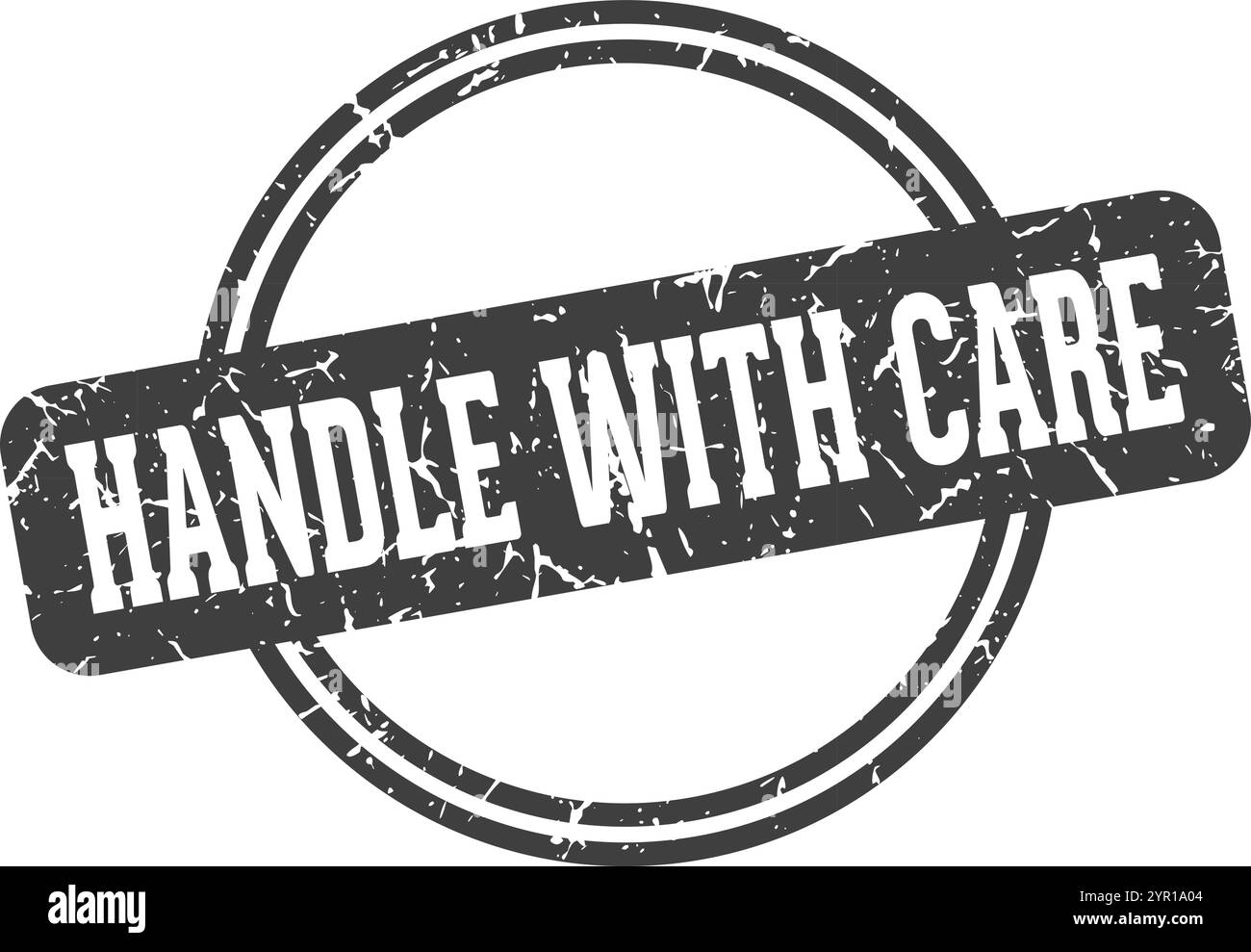 handle with care round stamp isolated on transparent background. handle ...