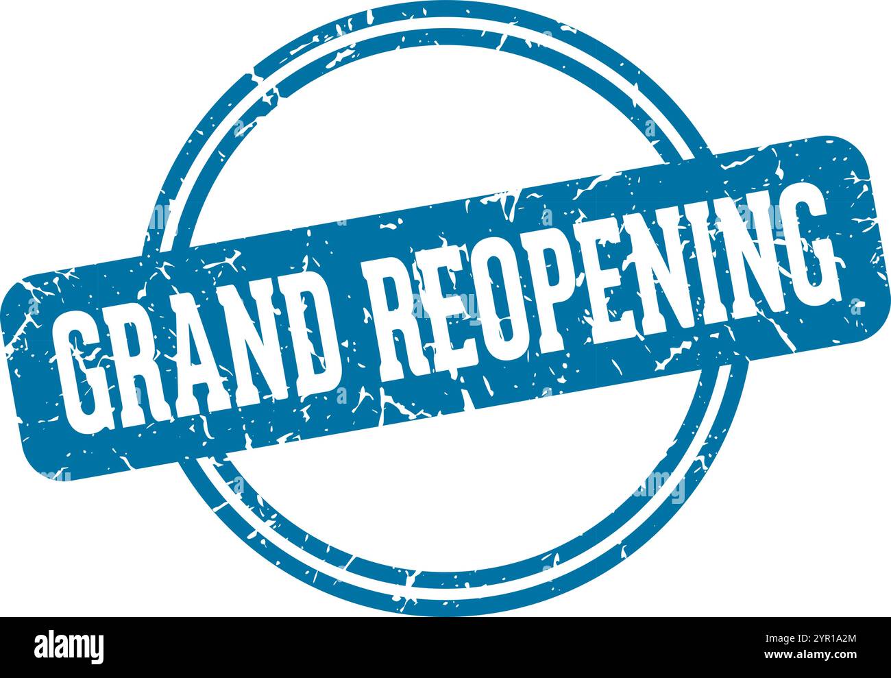 grand reopening round stamp isolated on transparent background. grand ...